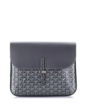 Goyard Coursier Messenger Bag Coated Canvas And Leather - Gray