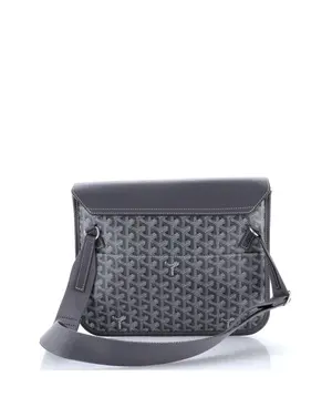 Goyard Coursier Messenger Bag Coated Canvas And Leather - Gray
