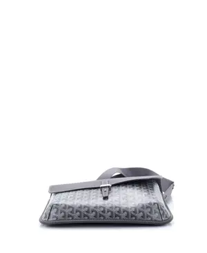 Goyard Coursier Messenger Bag Coated Canvas And Leather - Gray
