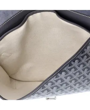 Goyard Coursier Messenger Bag Coated Canvas And Leather - Gray