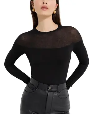 MARCELLA Pearl Top - Black