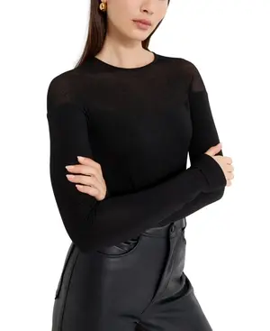 MARCELLA Pearl Top - Black