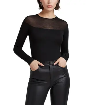 MARCELLA Pearl Top - Black