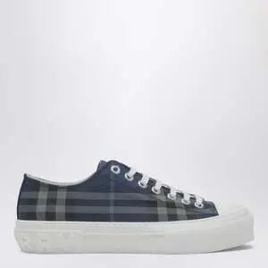 Burberry Check Cotton Sneakers - Blue