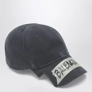 Balenciaga Washed-effect Masking Tape Cap