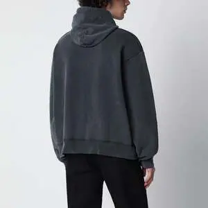 Balenciaga Faded Crayon Loop Oversize Hoodie - Black