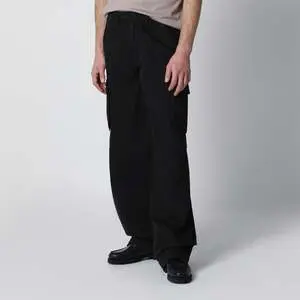 Burberry Cotton Cargo Trousers - Black