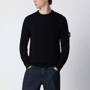 Stone Island Wool Crew-neck Sweater - Black