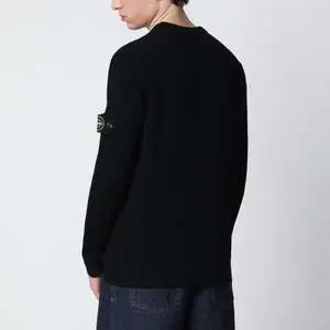 Stone Island Wool Crew-neck Sweater - Black