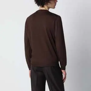 DRUMOHR Merino Wool Crewneck Sweater - Brown