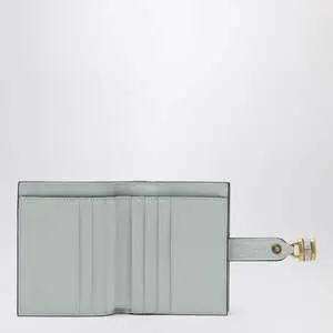 Chloé Paddington Square Wallet In Aqua Blue Leather