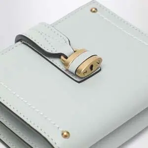 Chloé Paddington Square Wallet In Aqua Blue Leather