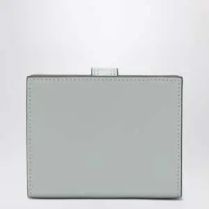 Chloé Paddington Square Wallet In Aqua Blue Leather - Grey
