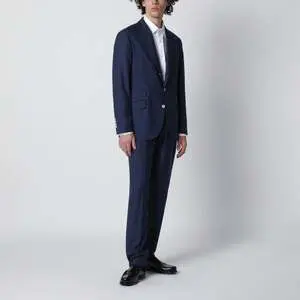 Brunello Cucinelli Single-breasted Wool Suit - Blue