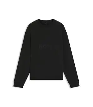 BOSS Cotton Terry Sweatshirt With Logo Artwork