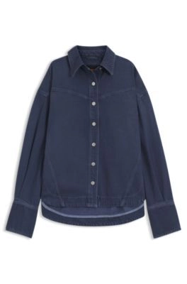 BOSS Oversized Rigid Denim Blouse