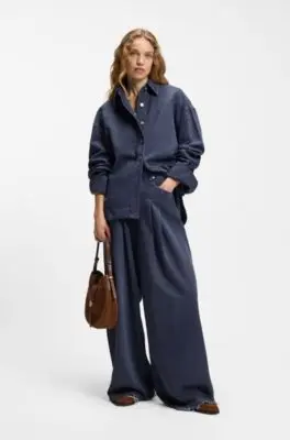 BOSS Oversized Rigid Denim Blouse