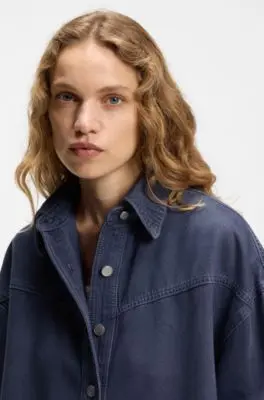 BOSS Oversized Rigid Denim Blouse