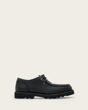 ALLSAINTS Skiff Apron Leather Shoes - Black