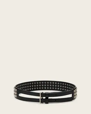 ALLSAINTS Drea Leather Studded Belt