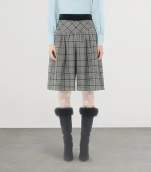 Valentino Garavani Virgin Wool Check Shorts