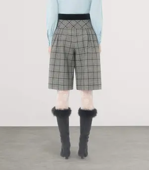 Valentino Garavani Virgin Wool Check Shorts