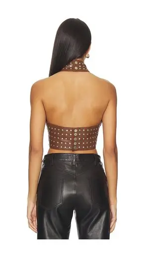 UNDERSTATED LEATHER Studded Top