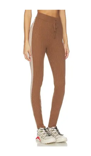 Varley Aiden Knit Legging In Brown