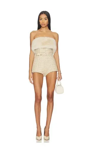 Retrofete Concetta Tweed Romper - Sand