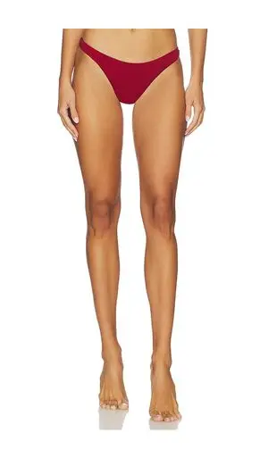 VITAMIN A California High Leg Bikini Bottom - Deep Madder