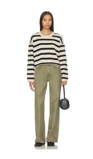 Denimist Cropped Stripe Sweater