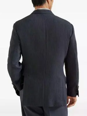 Brunello Cucinelli Long-sleeves Blazer - Blue