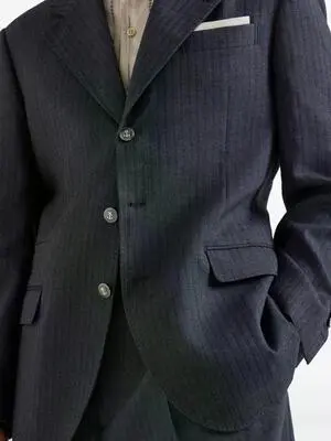 Brunello Cucinelli Long-sleeves Blazer - Blue