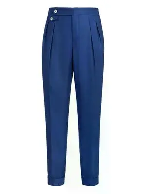 Brunello Cucinelli Pleated Waist-tab Trousers - Blue