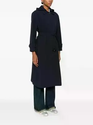 Maje Belted Coat With Detachable Hood