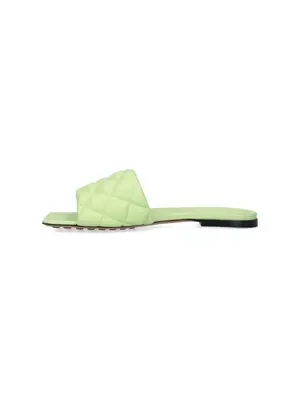 Bottega Veneta Padded Flat Sandals - Green