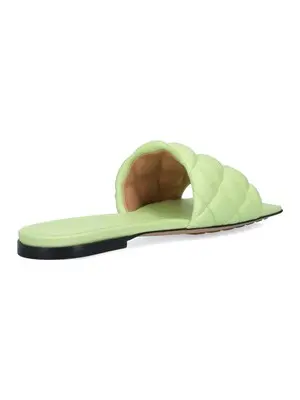 Bottega Veneta Padded Flat Sandals - Green