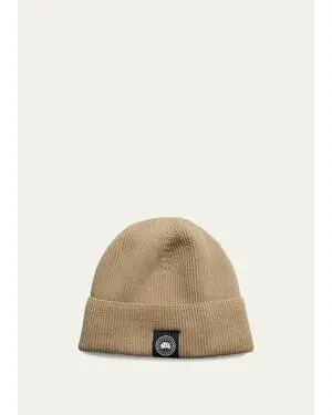 Canada Goose Rib-knit Cotton Beanie - Tan
