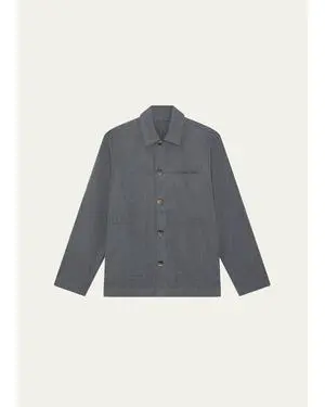 Frescobol Carioca Belford Cotton-cashmere Jacket - Navy