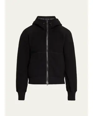 Canada Goose Chilliwack Fleece Hooded Bomber Jacket - Black