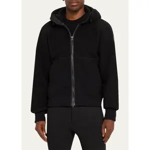 Canada Goose Chilliwack Fleece Hooded Bomber Jacket - Black