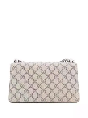 Gucci Dionysus Small Shoulder Bag Gg Coated Canvas With Crystal Embellished Metal - Brown