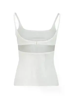 COURREGES 90's Cut-out Ribbed Tank Top - White