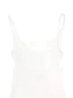 COURREGES 90's Cut-out Ribbed Tank Top - White