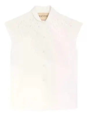 Valentino Garavani Embroidered Poplin Shirt - White