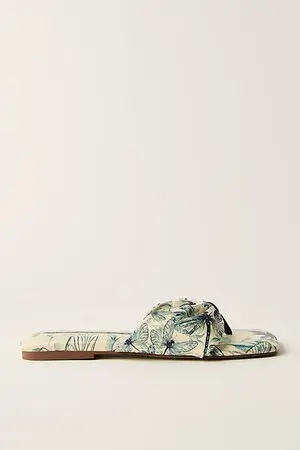 Free People Tia Ruched Printed Sandals - Dragonfly Bandana