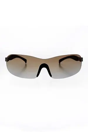 SUNGLASS MUSEUM Vintage Shield Sunglasses - Brown