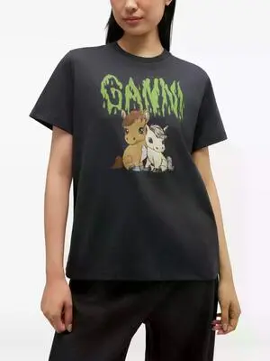 GANNI Graphic-print T-shirt
