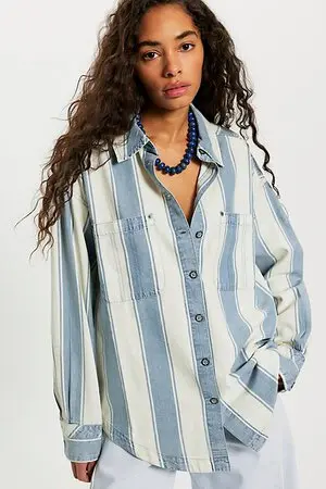 Free People We The Free Crossroads Striped Shirt
