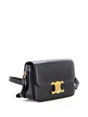 Celine Triomphe Teen Shoulder Bag Smooth Calfskin - Black